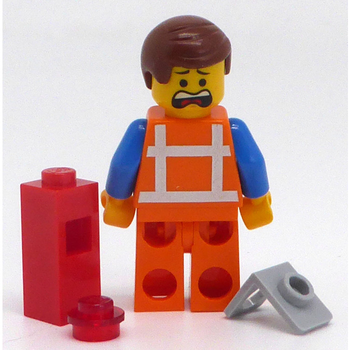 LEGO Emmet with Piece of Resistance and Leg Plate (Smirk) Minifigure ...
