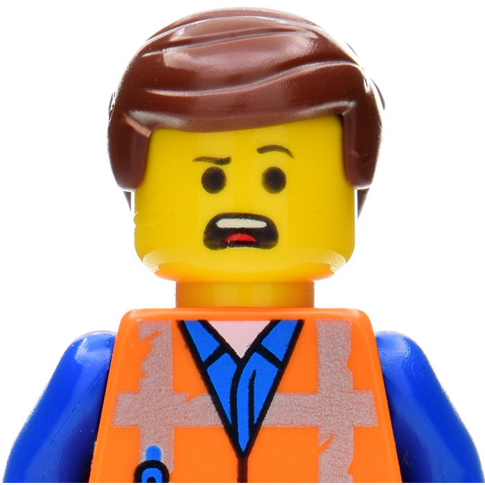LEGO Emmet with Worn Uniform (Smile / Confused) Minifigure | Brick Owl ...