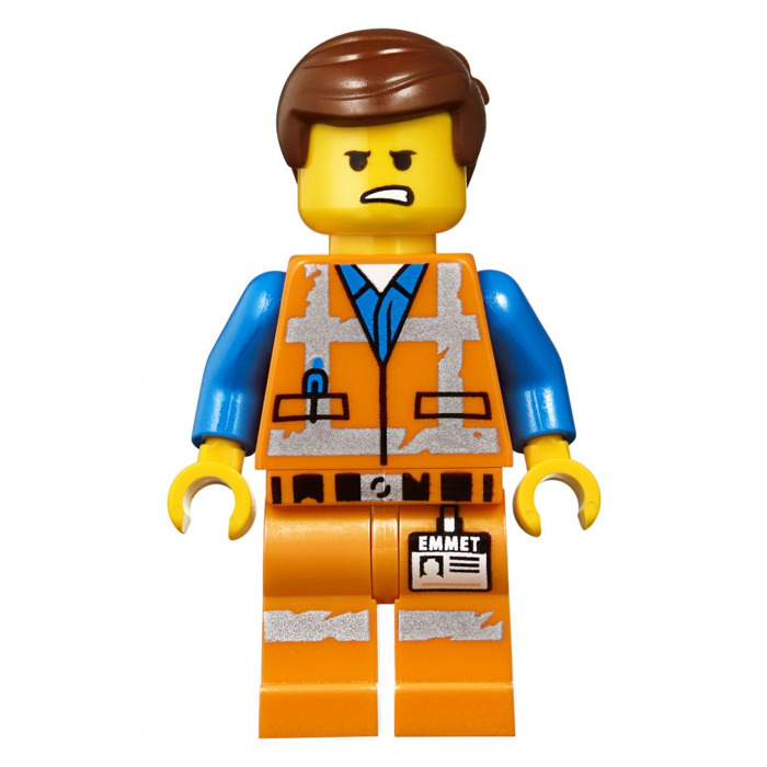 LEGO Emmet with Worn Uniform (Smirk / Angry) Minifigure | Brick Owl ...