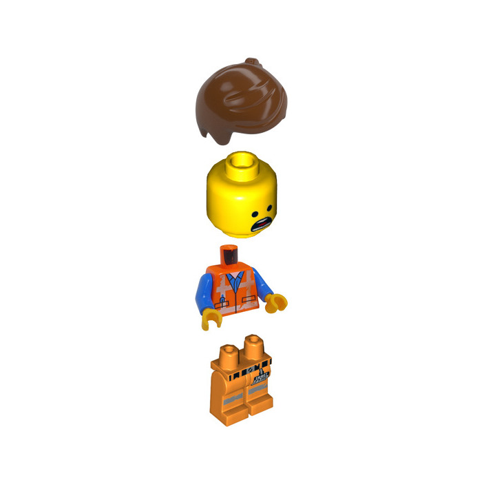 LEGO Emmet with Worn Uniform (Winking Smile / Scared) Minifigure ...