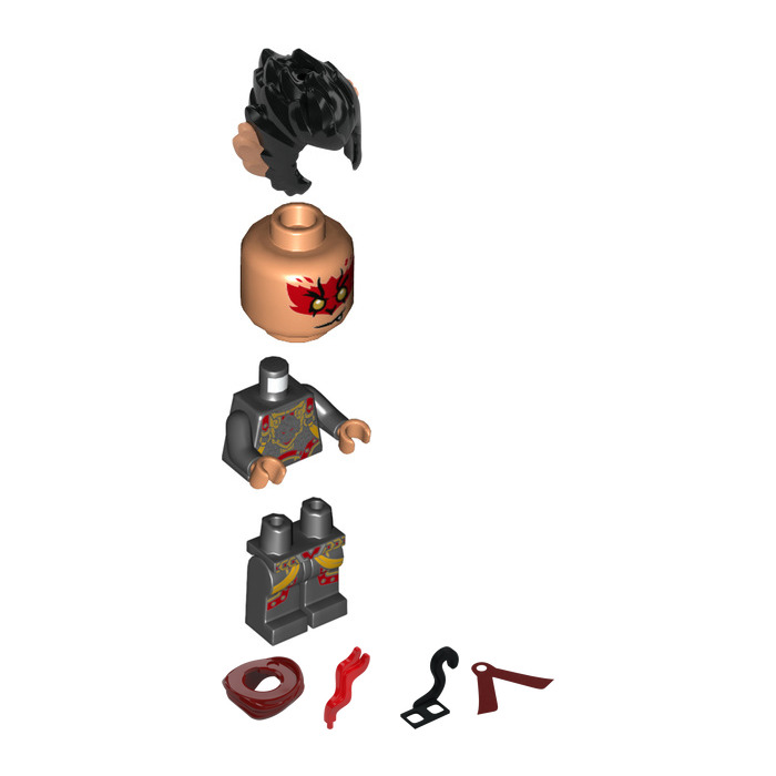 LEGO Evil Macaque with Dark Red Cape and Raised Tail Minifigure | Brick ...