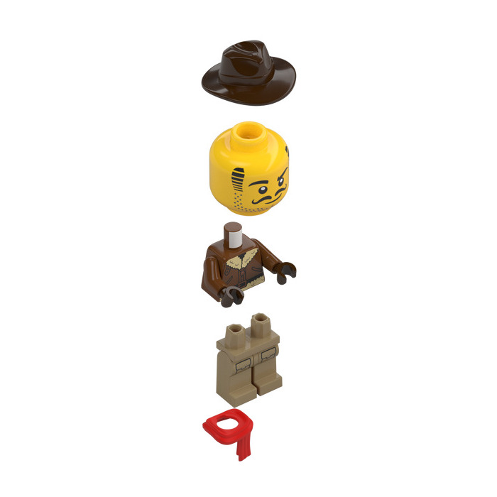 LEGO Explorer with Reddish Brown Jacket, Fedora and Scarf Minifigure ...