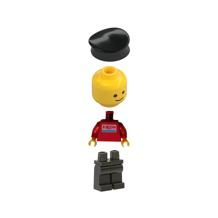 LEGO Exxon Town with black legs and black hat Minifigure | Brick Owl