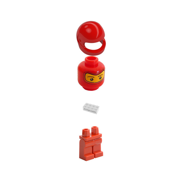 LEGO F1 Ferrari Pit Crew Member - with Torso Stickers on Front and Back ...