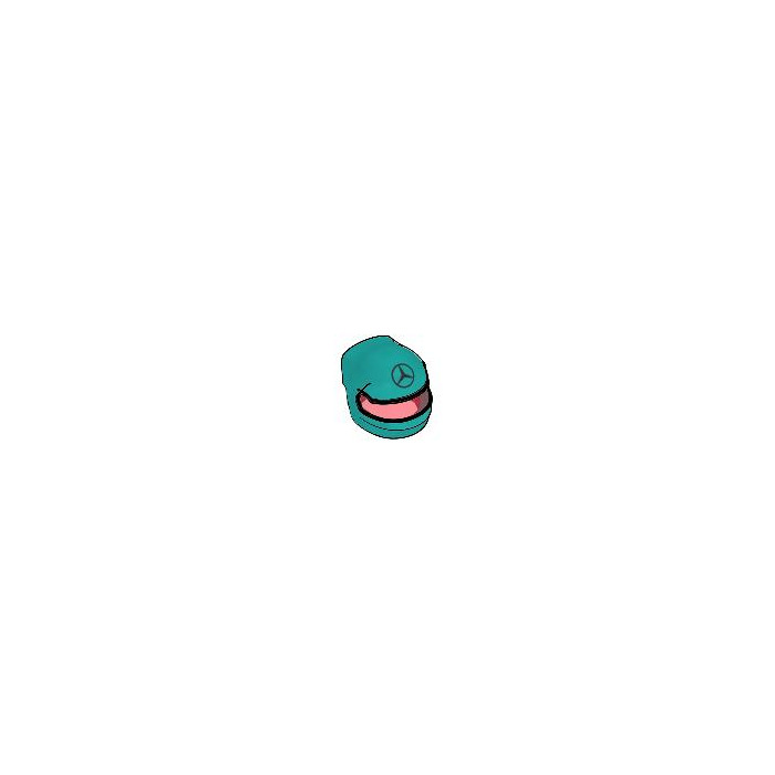 LEGO F1 Helmet with Mercedes Logo (7071) | Brick Owl - LEGO Marketplace
