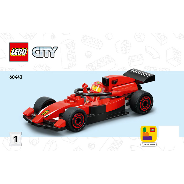 LEGO F1 Pit Stop & Pit Crew with Ferrari Car Set 60443 Instructions ...