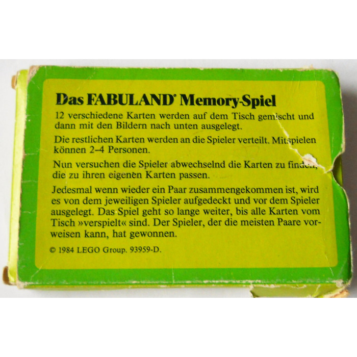 LEGO Fabuland Memory Game | Brick Owl - LEGO Marketplace