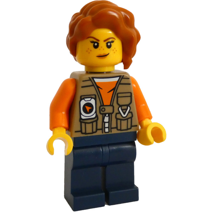 LEGO Female Explorer with Dark Orange Hair Minifigure | Brick Owl ...