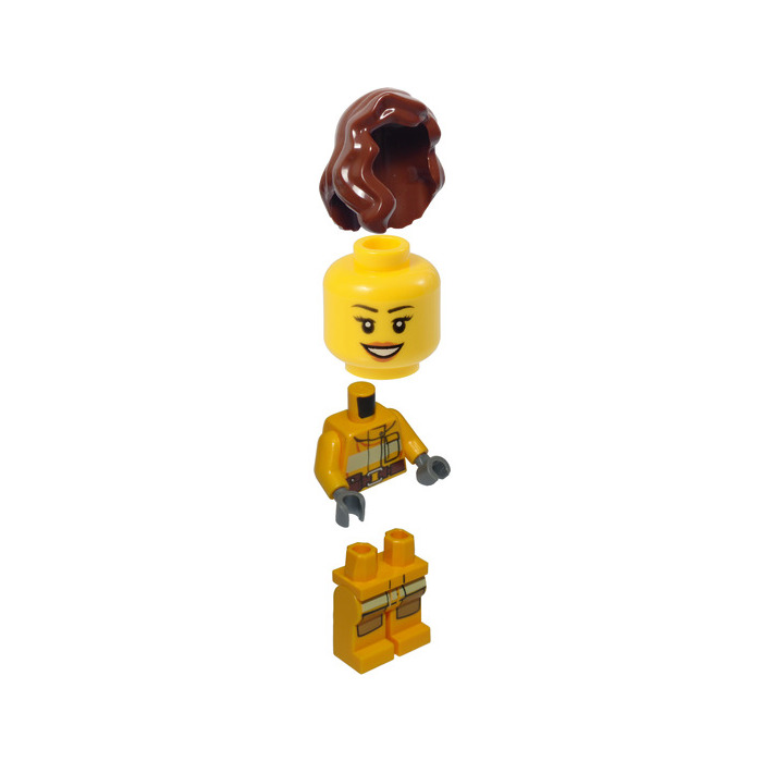 LEGO Female Firefighter with Reddish Brown Hair Minifigure | Brick Owl