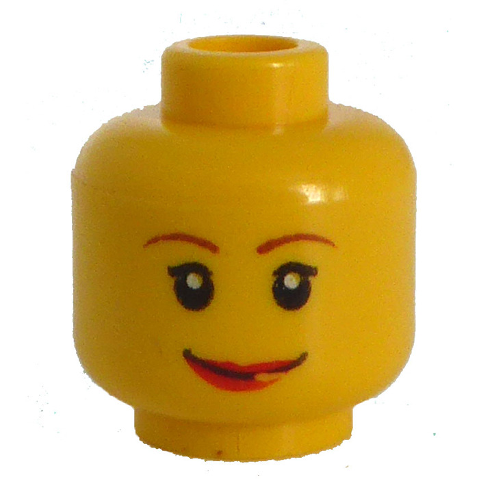 LEGO Female Head, Dual Sided, with Frowning & Smiling Decoration (59630 ...