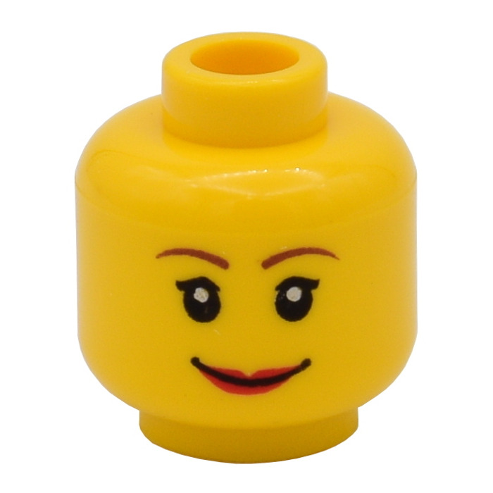 LEGO Female Head, Dual Sided, with Frowning & Smiling Decoration (59630 ...