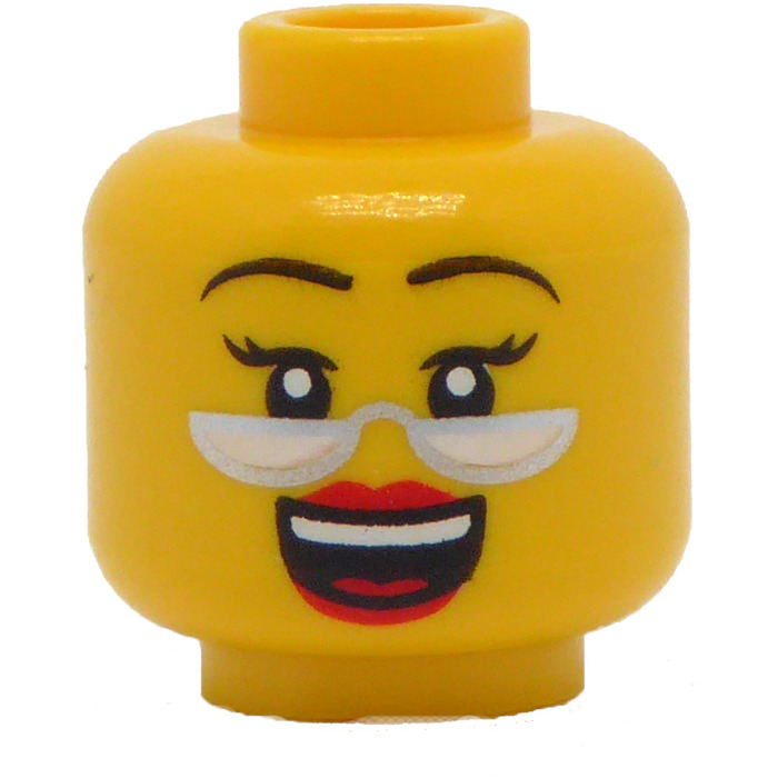 LEGO Female Head with Reading Glasses and Red Lipstick (3626 / 98831 ...