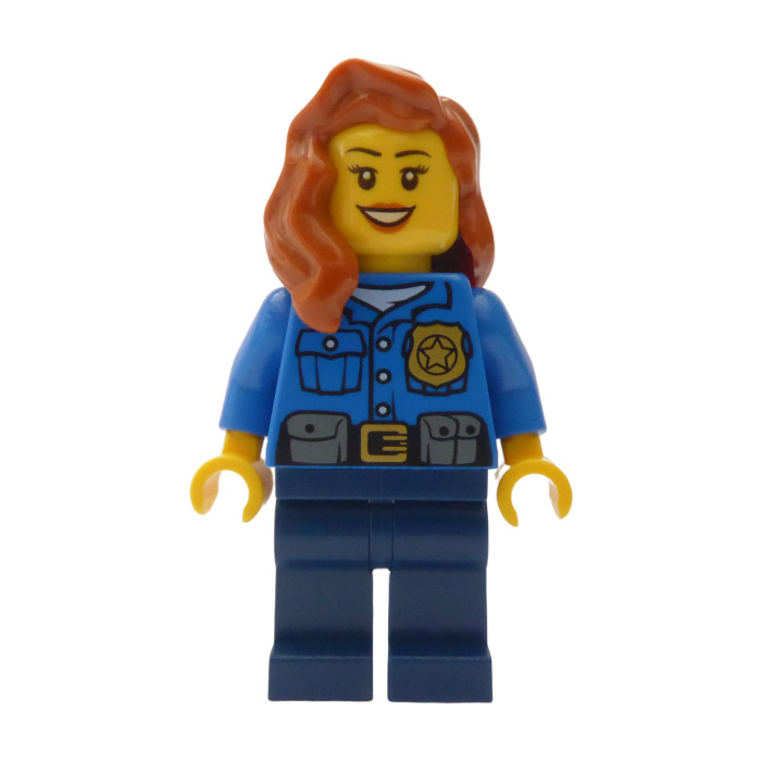 LEGO Female Police Officer - Dark Orange Hair Minifigure | Brick Owl ...