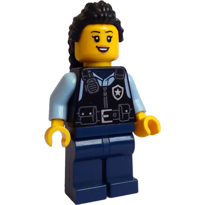 LEGO Female Police Officer with Black Hair Minifigure | Brick Owl ...