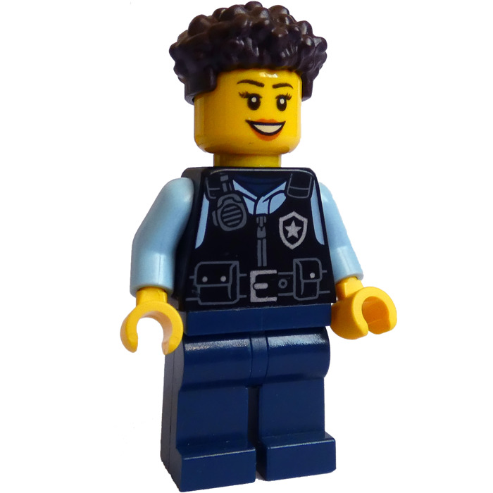 LEGO Female Police Officer with Short Coiled Hair Minifigure | Brick ...