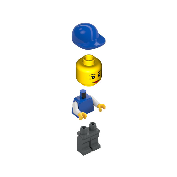 LEGO Female with Crow's Feet and Cap Minifigure | Brick Owl