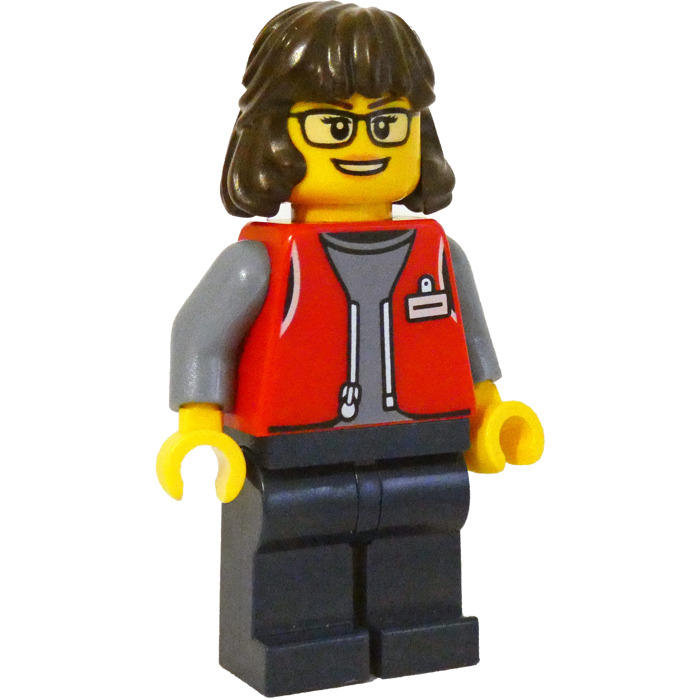 LEGO Female with Red Jacket and Glasses Minifigure Inventory | Brick ...