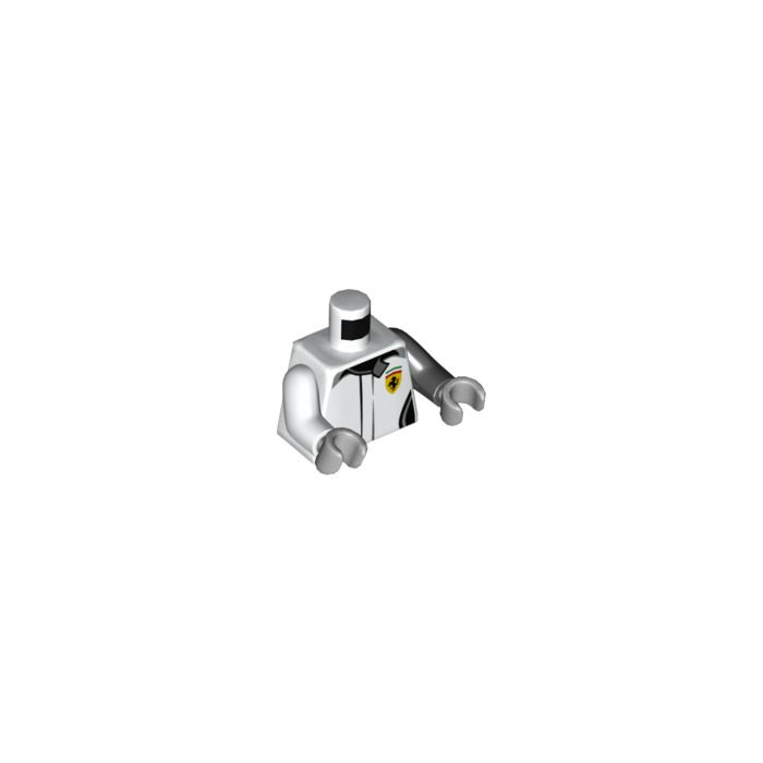 LEGO Ferrari Racing Driver with White Suit and Black Helmet Minifig ...