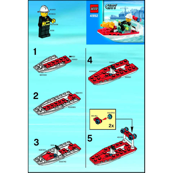 LEGO Fire Boat Set 4992 Instructions Set | Brick Owl - LEGO Marketplace