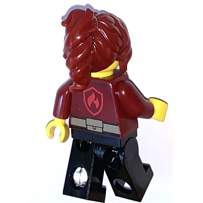 LEGO Fire Chief Freya McCloud with Dark Red Jacket and Hair Minifigure ...