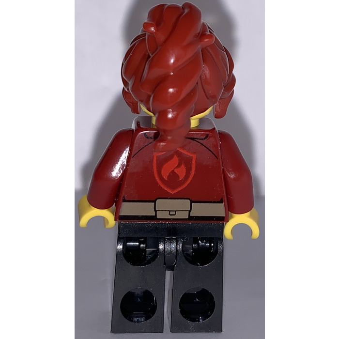 LEGO Fire Chief Freya McCloud with Dark Red Jacket and Hair Minifigure ...