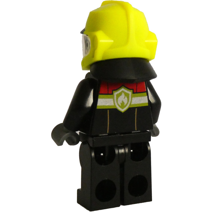 LEGO Firefighter (Female) with Black Open Jacket Suit Minifigure ...
