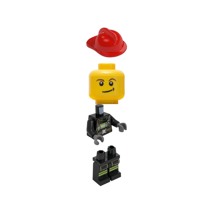 LEGO Firefighter (Female) with Red Helmet Minifigure | Brick Owl