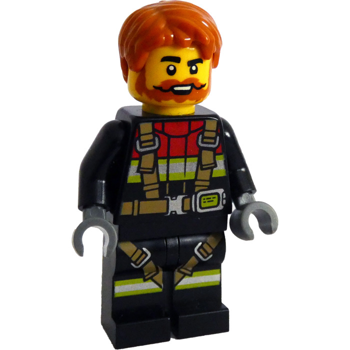 LEGO Firefighter with Beard Minifigure | Brick Owl - LEGO Marketplace