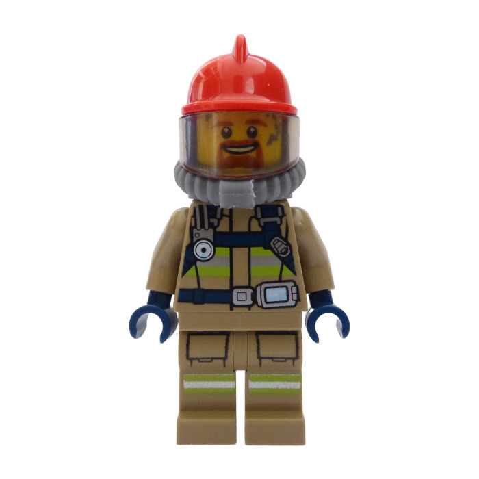 LEGO Firefighter with breathing mask and oxygen tank Minifigure ...