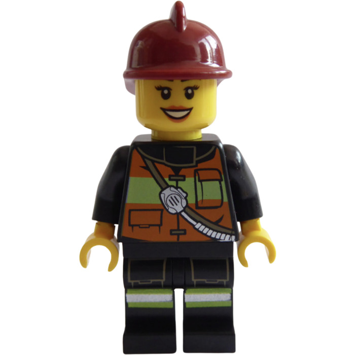 LEGO Firefighter with Dark Red Helmet Minifigure | Brick Owl - LEGO ...