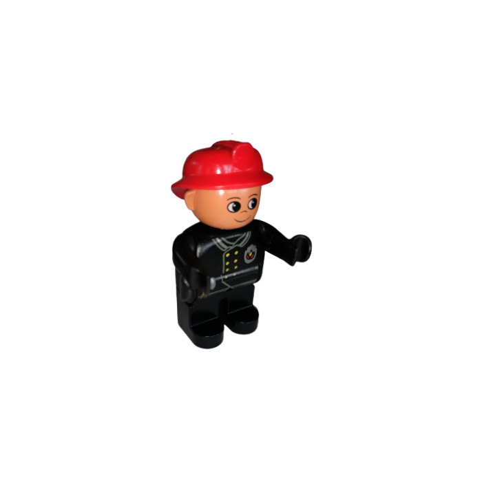 LEGO Firefighter with Flame Logo and Red Helmet Duplo Figure | Brick ...