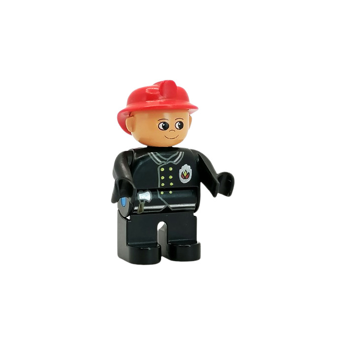 LEGO Firefighter with Flame Logo and Red Helmet Duplo Figure | Brick ...