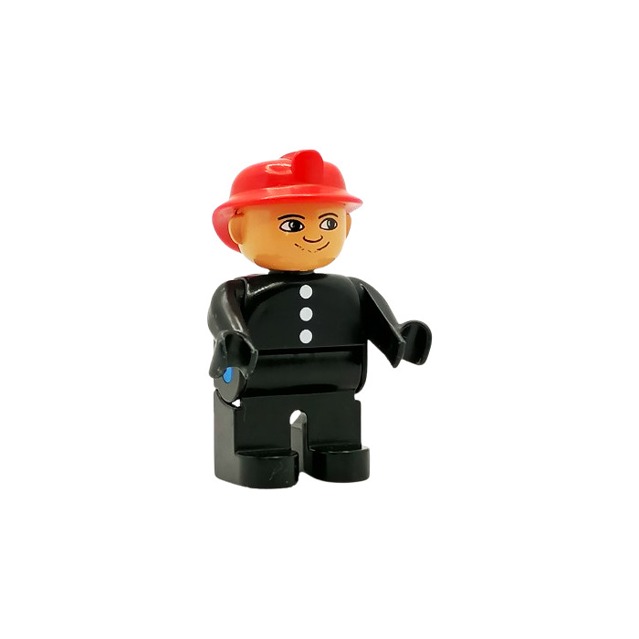 LEGO Firefighter with Red Helmet and White Buttons Duplo Figure | Brick ...