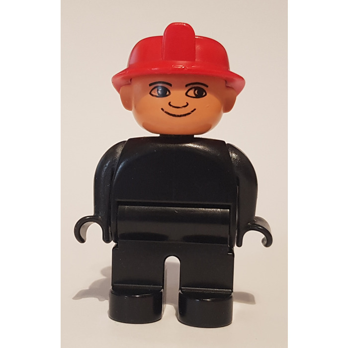 LEGO Firefighter with Red Helmet Duplo Figure | Brick Owl - LEGO ...