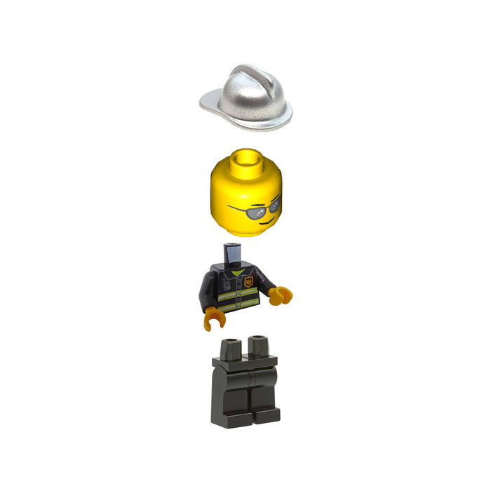 LEGO Firefighter with Silver Helmet Minifigure | Brick Owl - LEGO ...