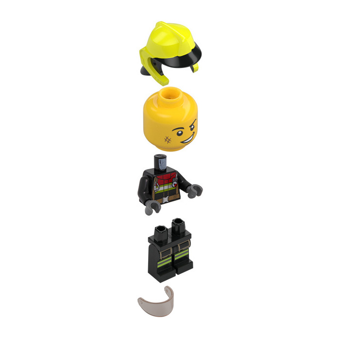 LEGO Firefighter with Vibrant Yellow Helmet Minifigure | Brick Owl