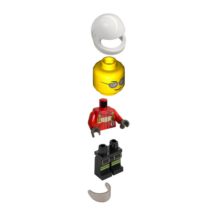 LEGO Firefighter with White Helmet Minifigure | Brick Owl
