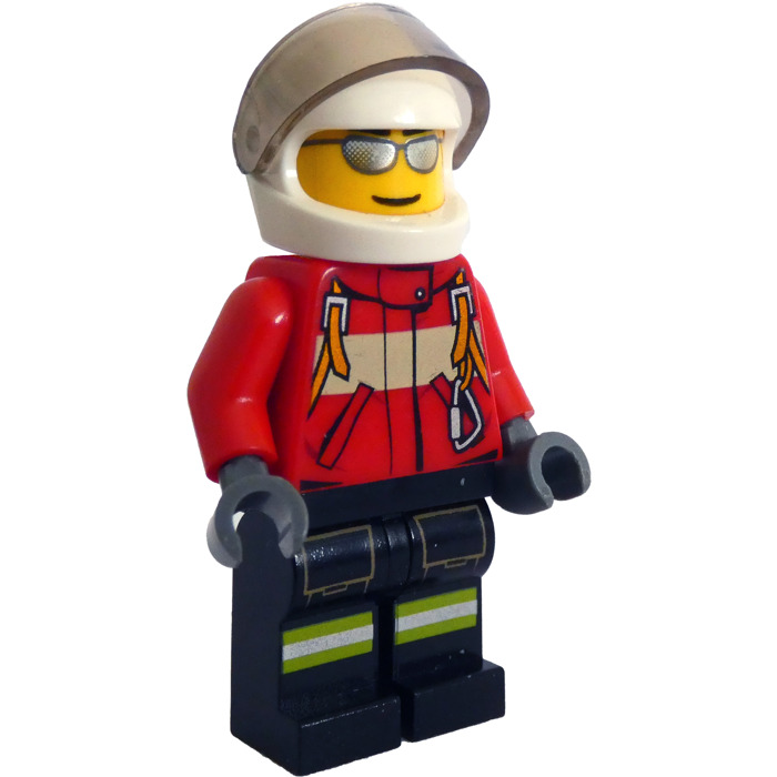 LEGO Firefighter with White Helmet Minifigure | Brick Owl