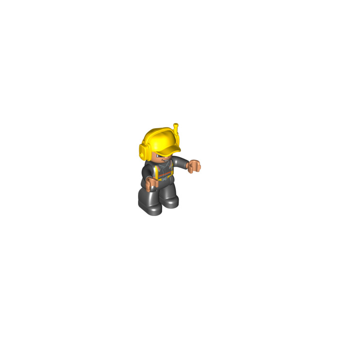 LEGO Firefighter with Yellow Cap with Headset Duplo Figure | Brick Owl