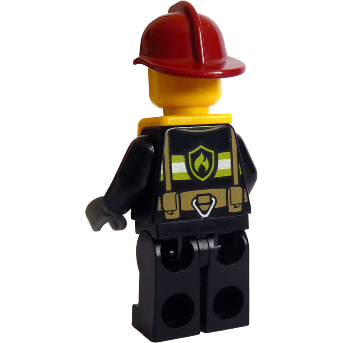 LEGO Fireman with Dark Red Helmet and Life Jacket Minifigure | Brick Owl