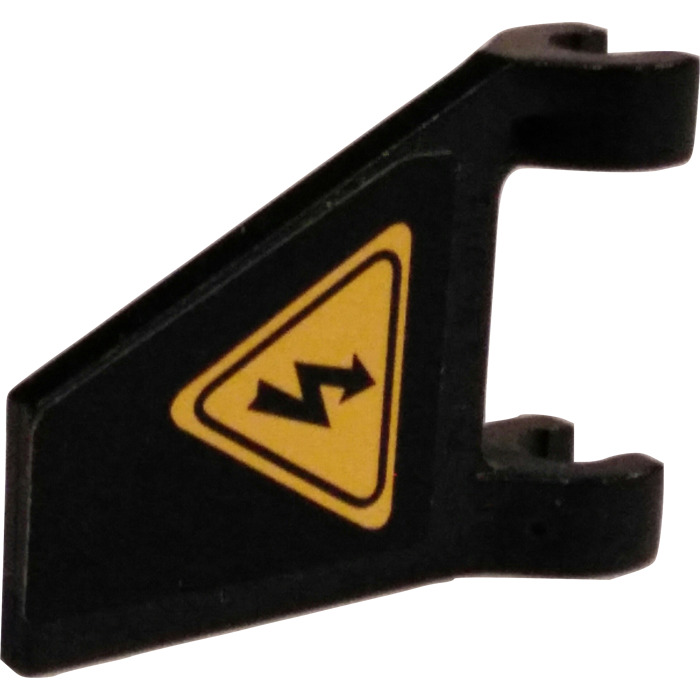 LEGO Flag 2 x 2 Angled with Electricity Warning Triangle Sticker ...