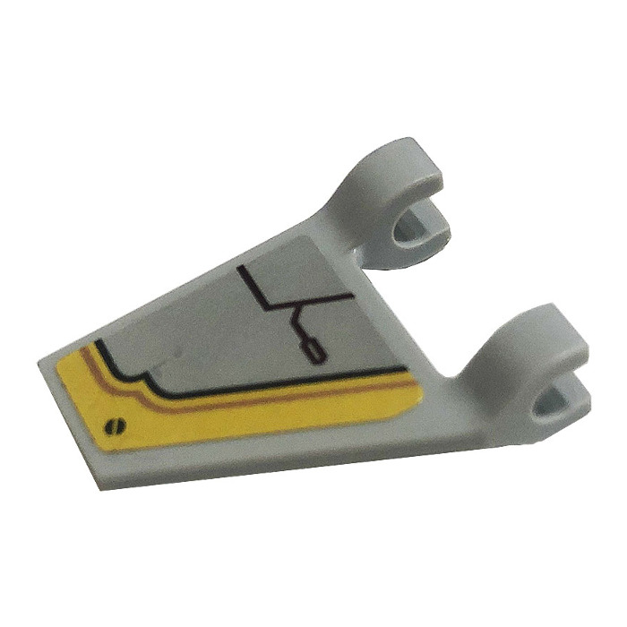 LEGO Flag 2 x 2 Angled with Screw, Lines, Plate Sticker without Flared ...