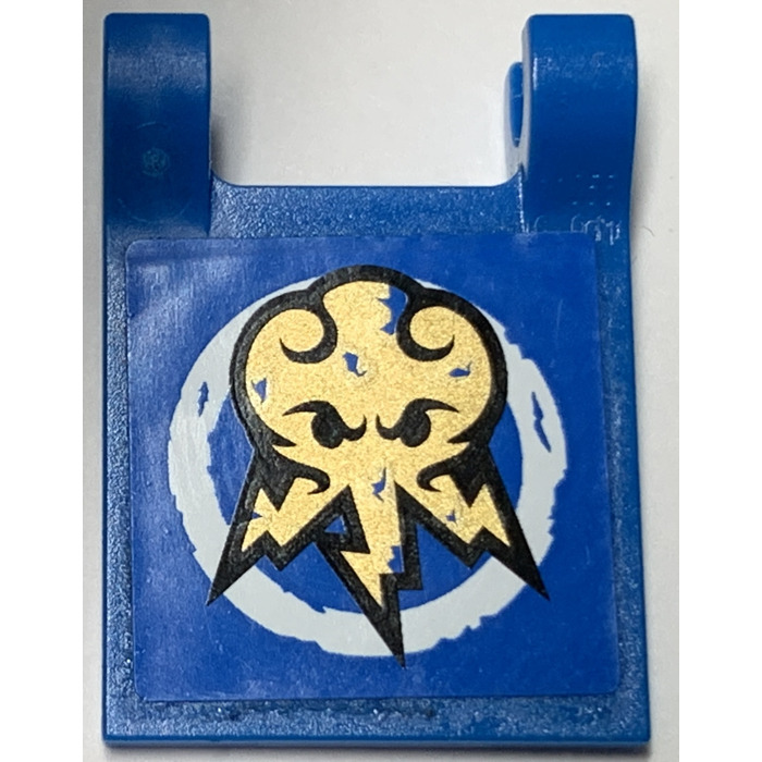 LEGO Flag 2 x 2 with Gold Ninjago Lightning Power Emblem Sticker ...