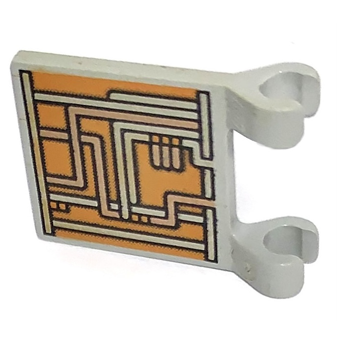 LEGO Flag 2 x 2 with Pod racer Circuitry without Flared Edge (2335 / ...