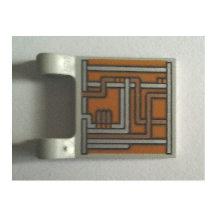 LEGO Flag 2 x 2 with Pod racer Circuitry without Flared Edge (2335 / ...