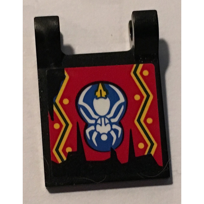 LEGO Flag 2 x 2 with Spider (Right) Sticker without Flared Edge (2335 ...