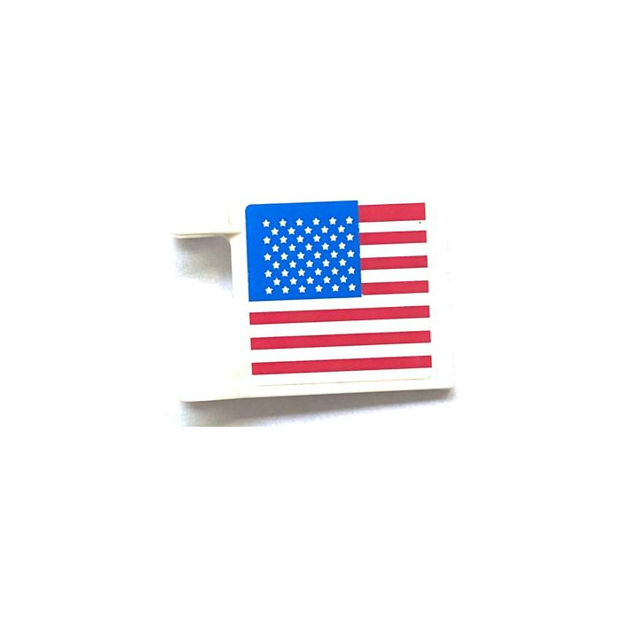 LEGO Flag 2 x 2 with United States Flag Sticker without Flared Edge ...