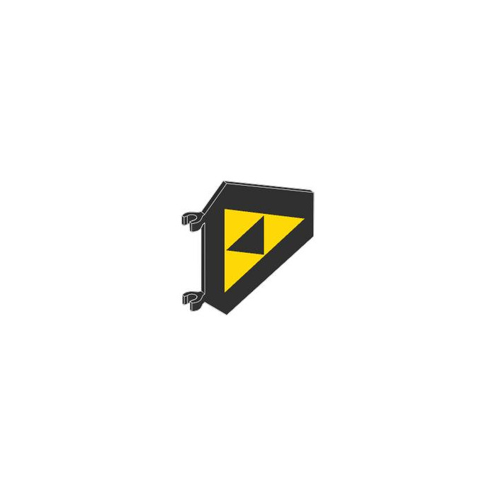LEGO Flag 5 x 6 Hexagonal with Blacktron Symbol with Thick Clips (17979 ...
