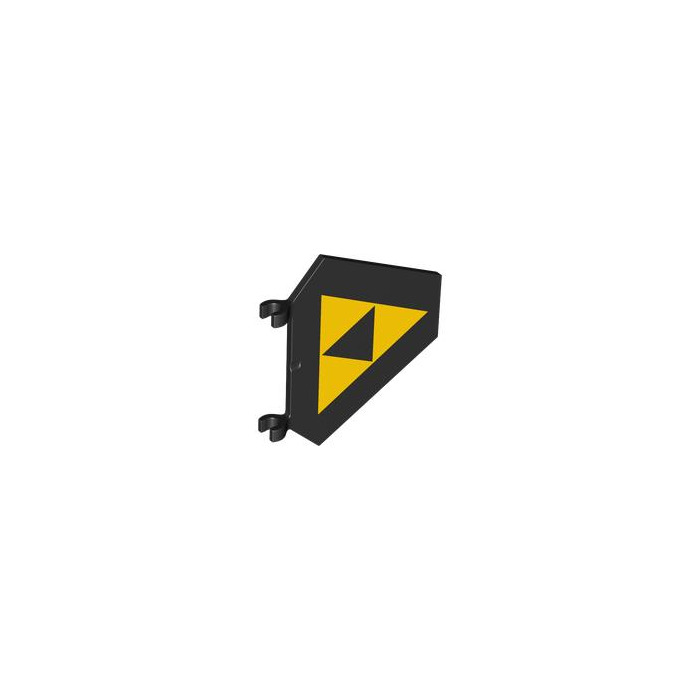 LEGO Flag 5 x 6 Hexagonal with Blacktron Symbol with Thick Clips (17979 ...