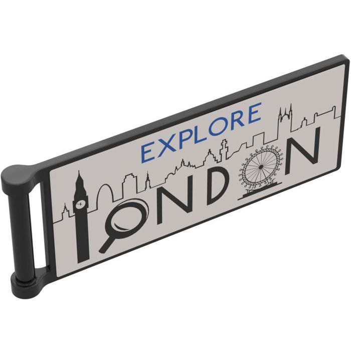 LEGO Flag 7 x 3 with Bar Handle with 'EXPLORE LONDON' / Biscuits ...